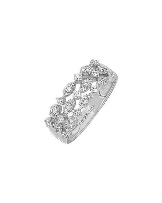 Bony Levy Maya Wide Diamond Band Ring in Metallic | Lyst
