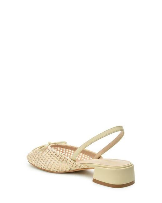 Catherine Malandrino Slingback Raffia Mule Flat in Natural | Lyst
