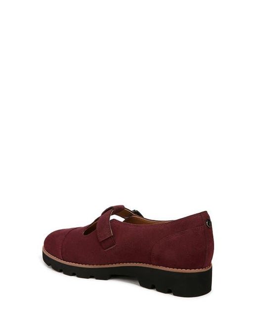 Vionic Leather Mary Jane Flats in Red | Lyst
