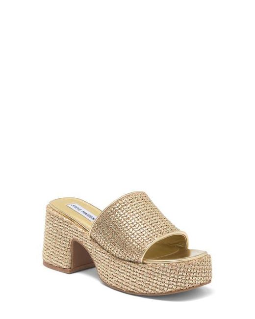 Steve Madden Reign Platform Mule in Natural | Lyst