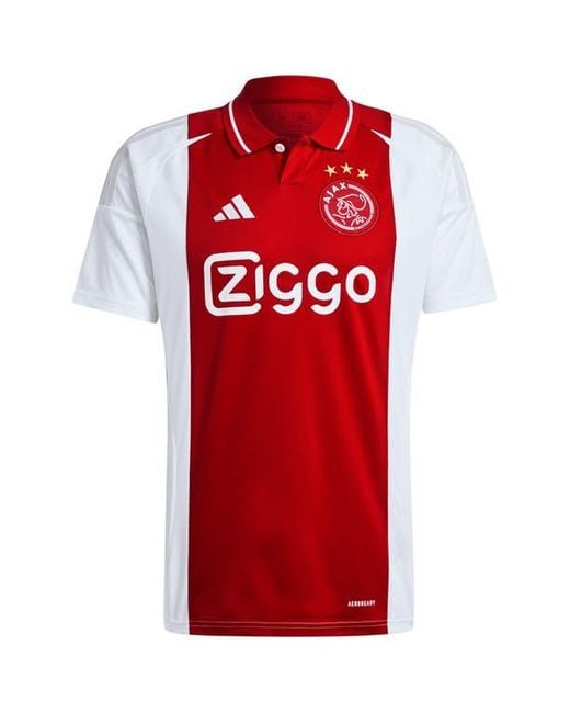 adidas Ajax Aeroready Home Jersey in Red for Men | Lyst