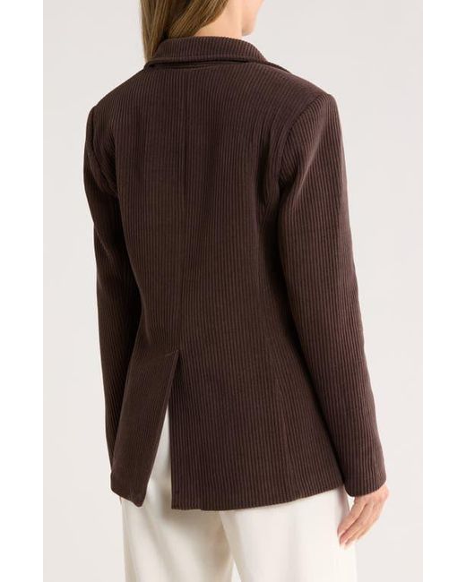 Max Studio One-Button Corduroy Blazer in Brown | Lyst