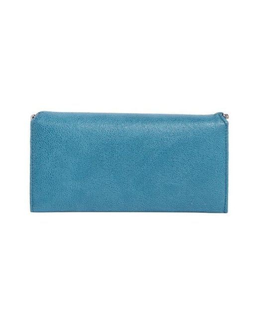 Stella McCartney Mini Falabella Metallic Crossbody Bag in Blue | Lyst