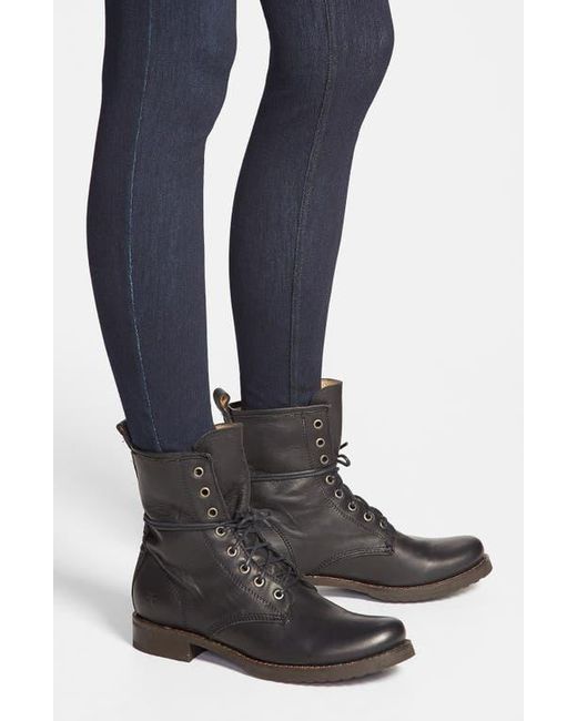 Frye Veronica Combat Boot in Black | Lyst