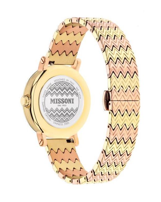 Missoni Melrose Swiss Quartz Chevron Bracelet Watch, 36Mm in Metallic ...
