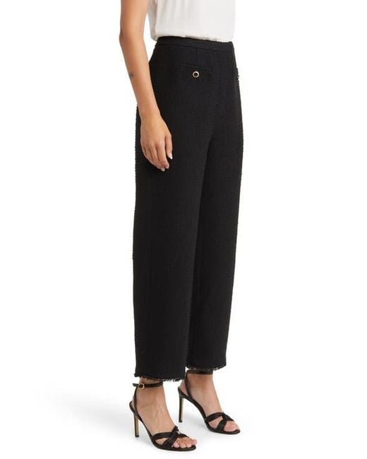 Ted Baker Katyyt Bouclé Straight Leg Ankle Pants in Black | Lyst