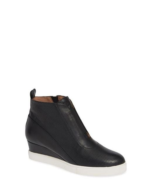 Linea Paolo Anna Wedge Sneaker in Black | Lyst