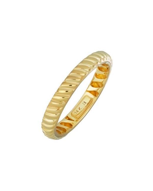 Bony Levy 14K Twist Stacking Ring in Metallic | Lyst