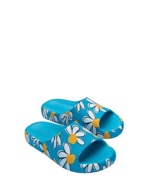 Melissa Free Floral Print Slide Sandal in Blue | Lyst