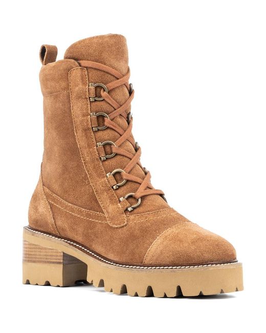 Vintage Foundry Eleonora Lug Boot in Brown | Lyst