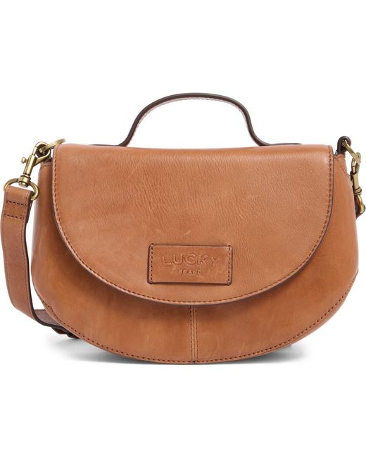 Lucky Brand Lynn Leather Crossbody Bag in Brown | Lyst