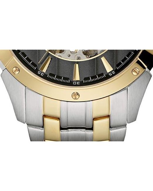 Bulova Skeleton Dial Automatic Bracelet Watch, 40Mm in Metallic for Men ...