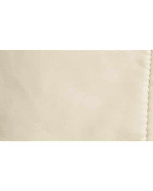 Max Studio Maxstudio Washed Faux Leather Moto Jacket in White | Lyst