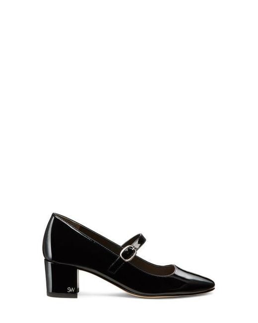 Stuart Weitzman Louise 50 Mary Jane Pump in Black | Lyst