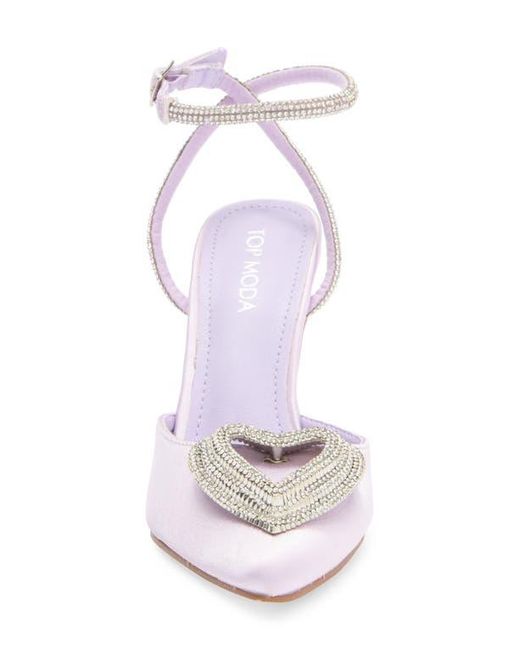 TOP GUY SHOES Freya Pointed Toe Sandal in White | Lyst