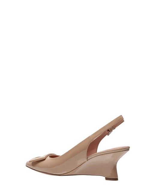 Linea Paolo Vista Slingback Pointed Toe Wedge Pump in Brown | Lyst