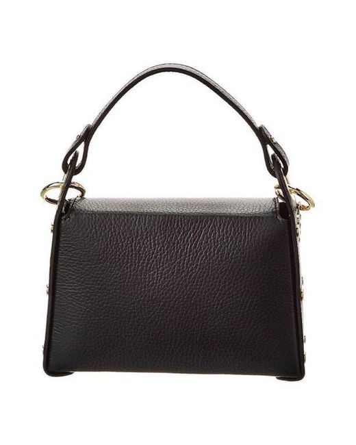 Persaman New York Bee Top Handle Leather Satchel in Black | Lyst