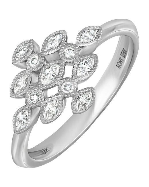 Bony Levy Getty Trend Diamond Ring in Metallic | Lyst
