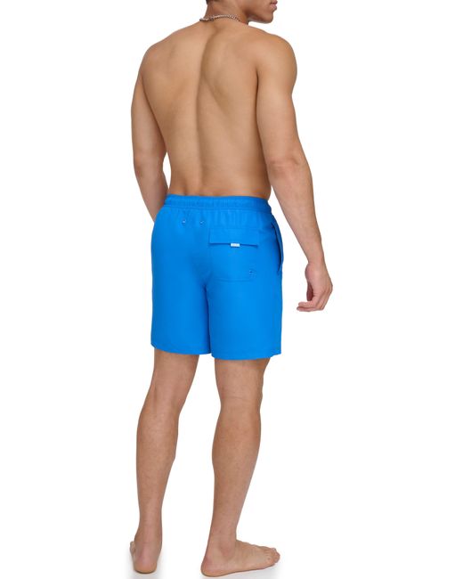 Calvin Klein Reflection Logo Upf 40 Swim Trunks In Blue For Men Lyst