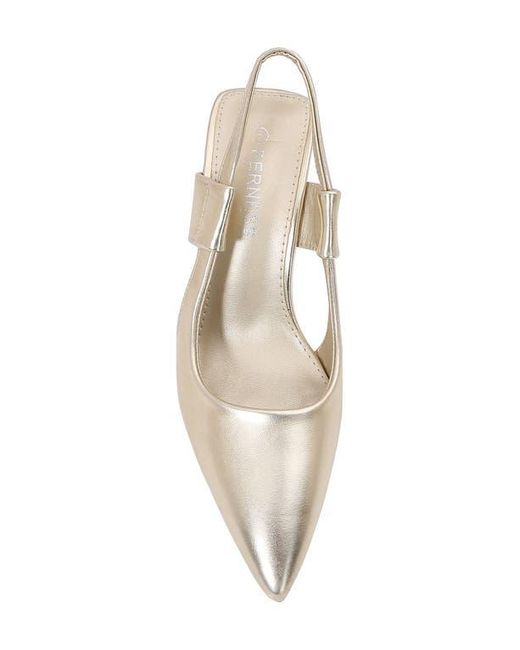 BERNESS Anna Slingback Pump in Metallic | Lyst