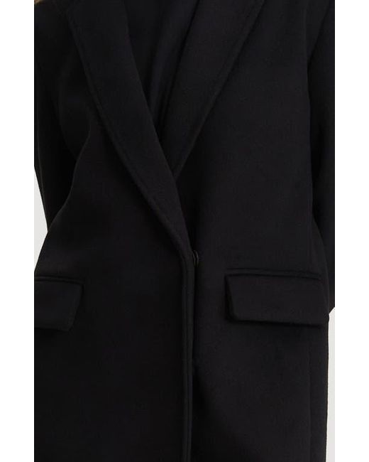 Noize Masa Notch Collar Coat in Black | Lyst