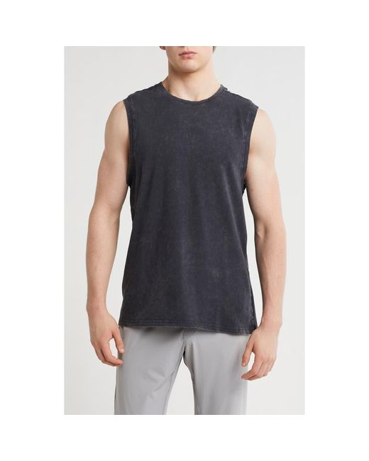90 Degrees Acid Wash Tank in Black for Men | Lyst