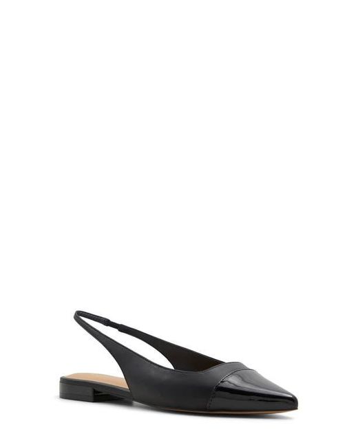 ALDO Fleure Slingback Pointed Cap Toe Flat in Black | Lyst