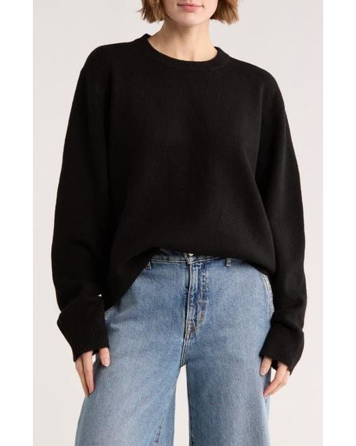 French Connection Emilia Crewneck Sweater in Black | Lyst