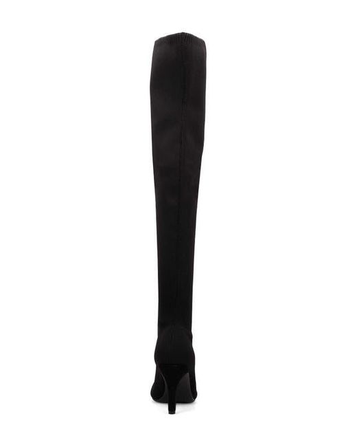 MIA Camera Knit Over-The-Knee Boot in Black | Lyst