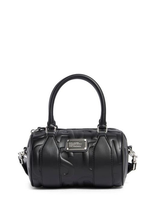 Marc Jacobs Embossed Leather Barrel Bag in Black | Lyst