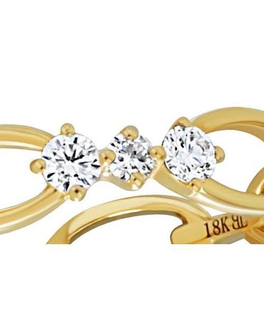 Bony Levy Varda 18K Diamond Stackable Ring in Metallic | Lyst