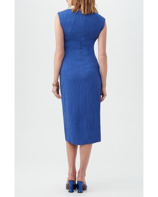 Trina Turk Evelyn Sheath Midi Dress in Blue | Lyst