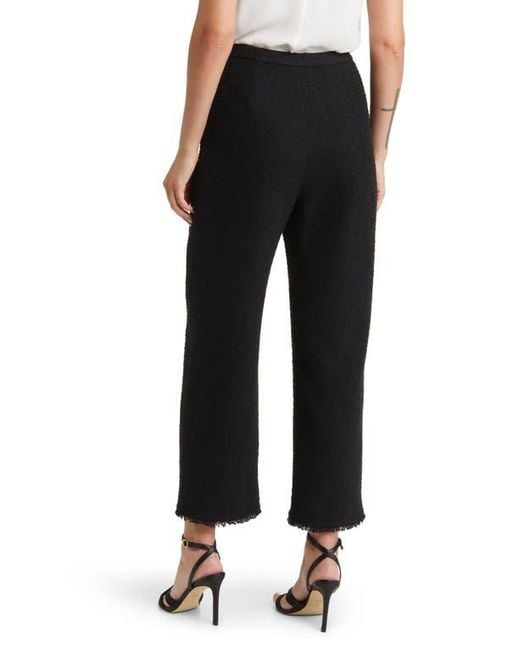 Ted Baker Katyyt Bouclé Straight Leg Ankle Pants in Black | Lyst