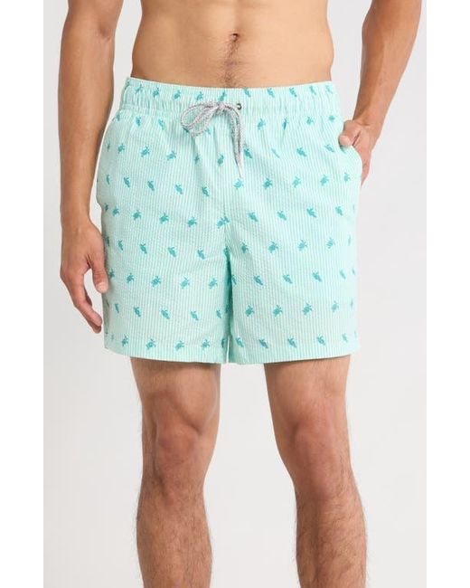 Rainforest Sea Turtles Seersucker Swim Trunks in Green for Men | Lyst