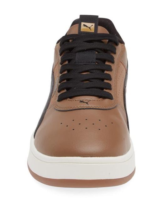 PUMA Leather-Trim Skate Sneakers in Brown for Men | Lyst