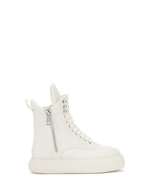 DKNY Aken Sneaker Boot in White | Lyst
