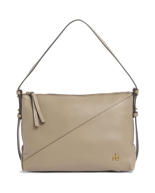 Rag & Bone Fulton Leather Shoulder Bag in Gray | Lyst