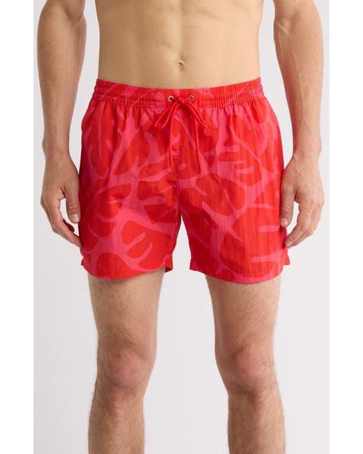 BOSS Bari Swim Trunks in Red for Men | Lyst