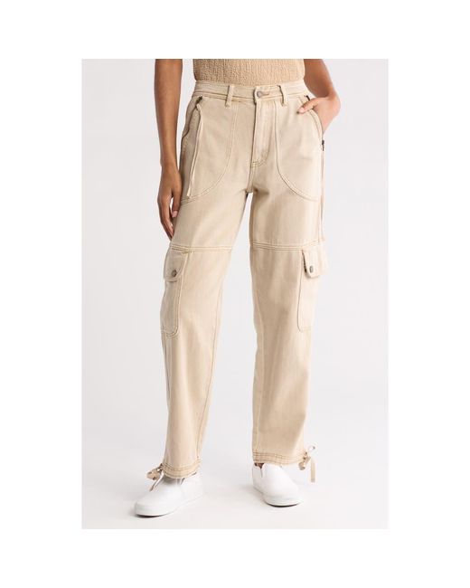Blank NYC Cotton Twill Cargo Pants in Natural | Lyst
