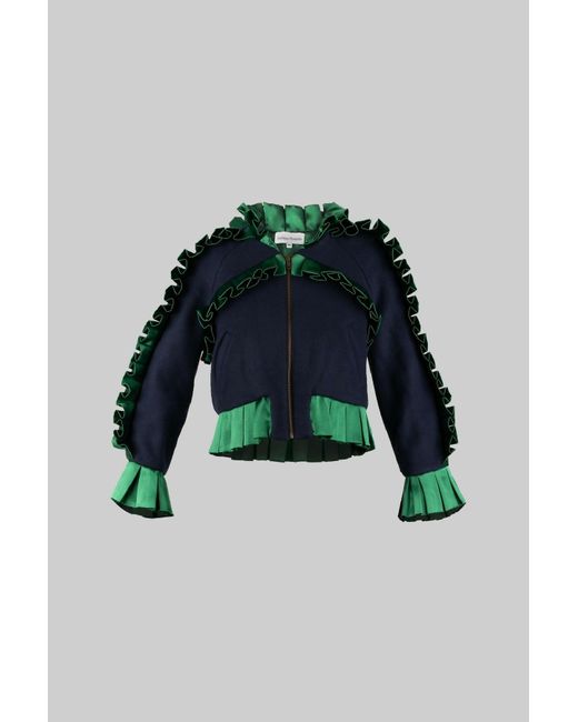 GUILLAUME ALEXANDRE Elsa Bomber Jacket in Blue | Lyst