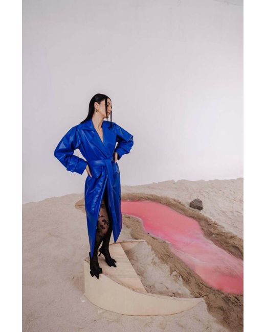 July Issue Inola Blue Oversized Trench Jacket | Lyst