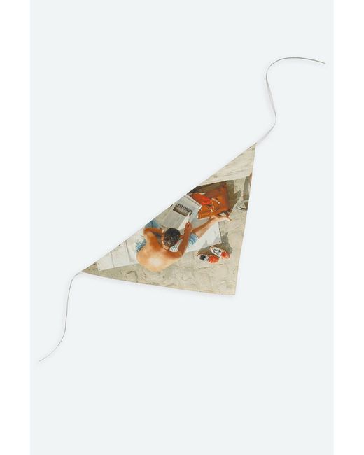 WHITE CANVAS Newspaper Triangular Panel And Bandana in Gray | Lyst