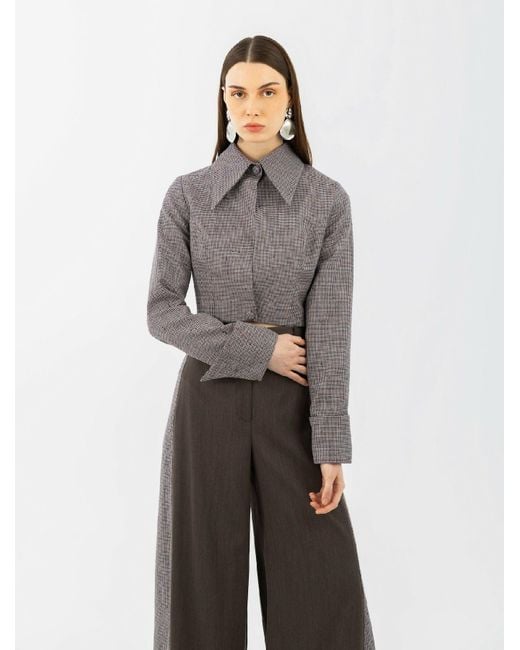 MAMZI Louvre Top in Gray | Lyst