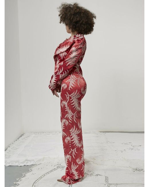 Sydney Pimbley Ltd. The Foliage Trousers in Red | Lyst