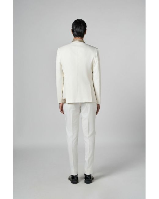 Line Outline Gold Pitta Wrap Jacket in White | Lyst
