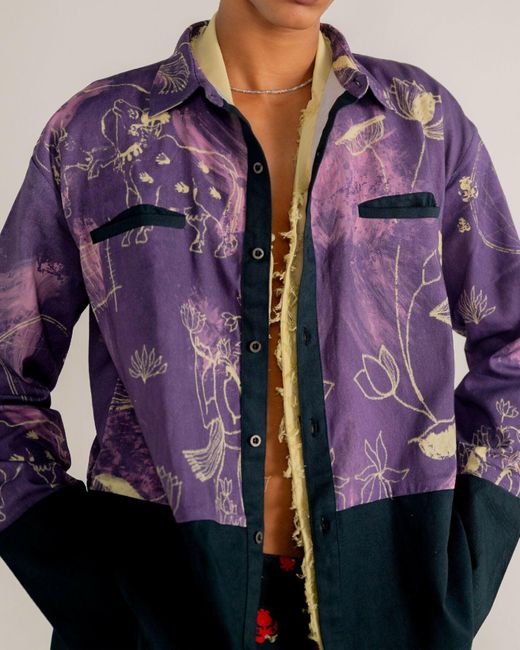 RAFU'D Padma Jacket in Purple | Lyst