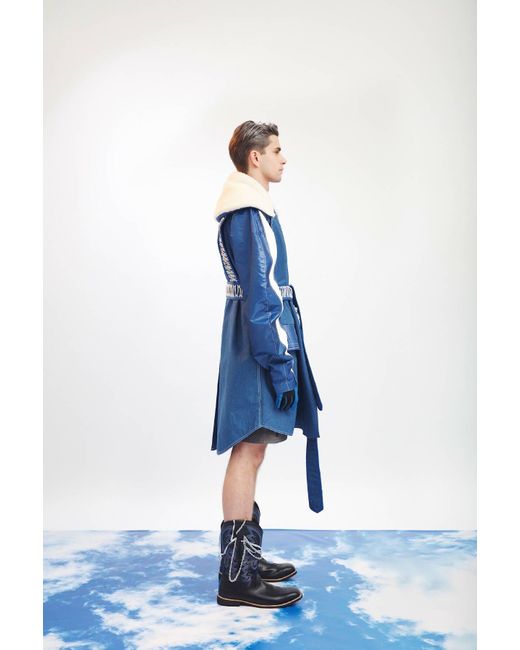 Atomic Denim Trench Coat in Blue | Lyst