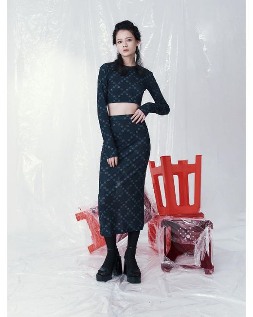 INF Matrix Print Cropped Top in White | Lyst