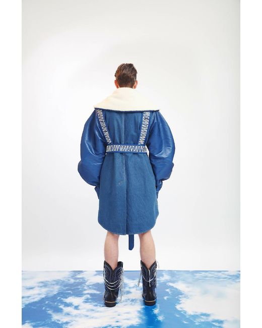 Atomic Denim Trench Coat in Blue | Lyst