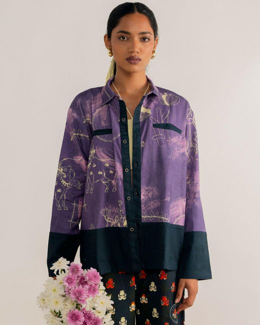 RAFU'D Padma Jacket in Purple | Lyst